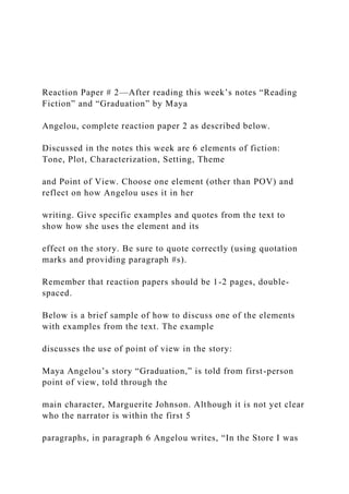 Reaction Paper # 2—After reading this week’s notes Reading Fi.docx