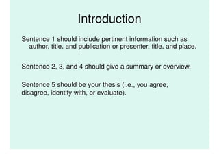 Reaction Paper Hints | PPT