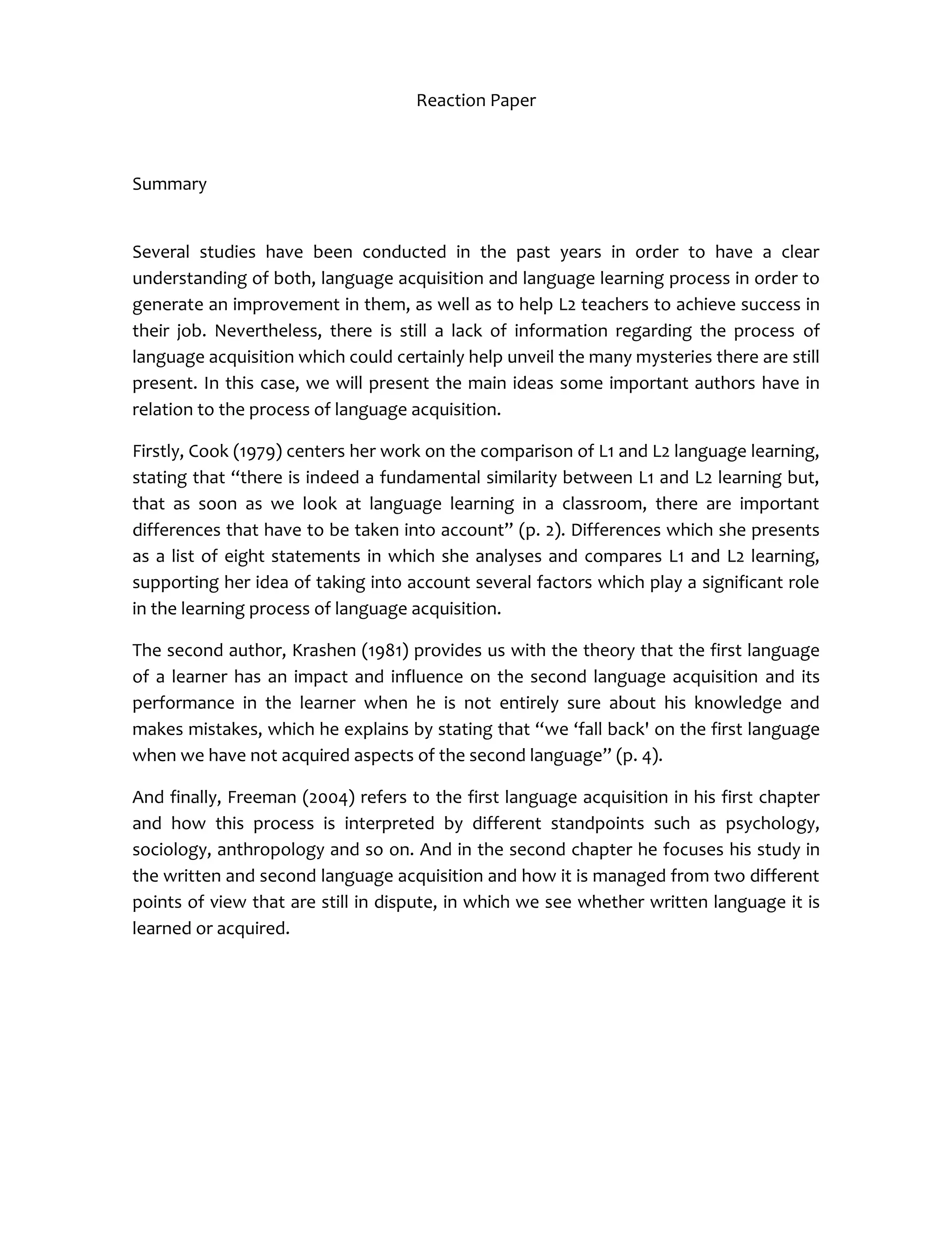 Reaction Paper II | DOCX | Educational Assessment | Education