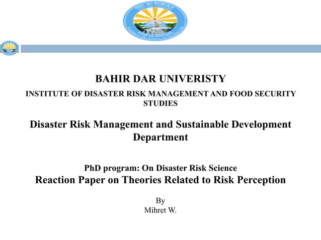 reaction paper ppt on risk perception.ppt