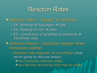 Reaction rates | PPT