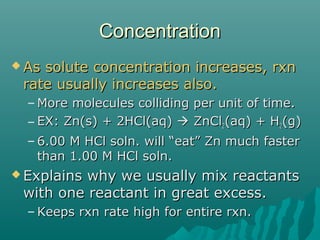 Reaction rates | PPT