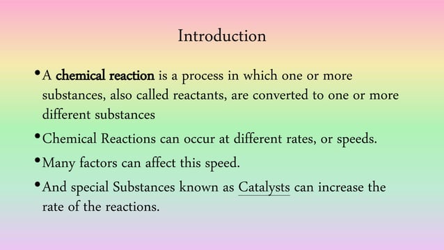 Reaction rates | PPT