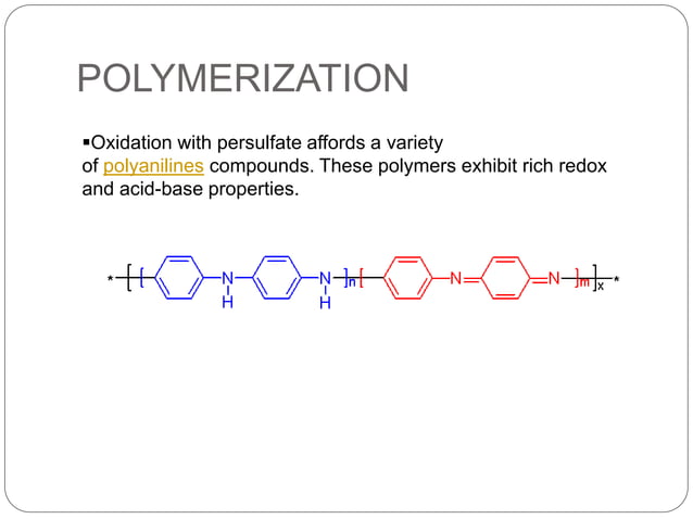 Reactions and pharmaceutical applications of aniline | PPTX