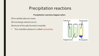 Reactions in aqueous solutions | PPTX