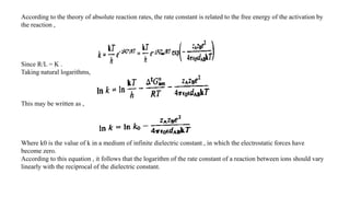 Reactions in solution [ solution kinetics] | PPTX