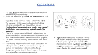 Reactions in solution [ solution kinetics] | PPTX