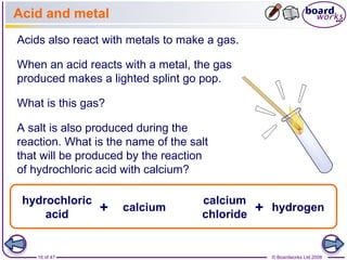 Reactions of acids | PPT
