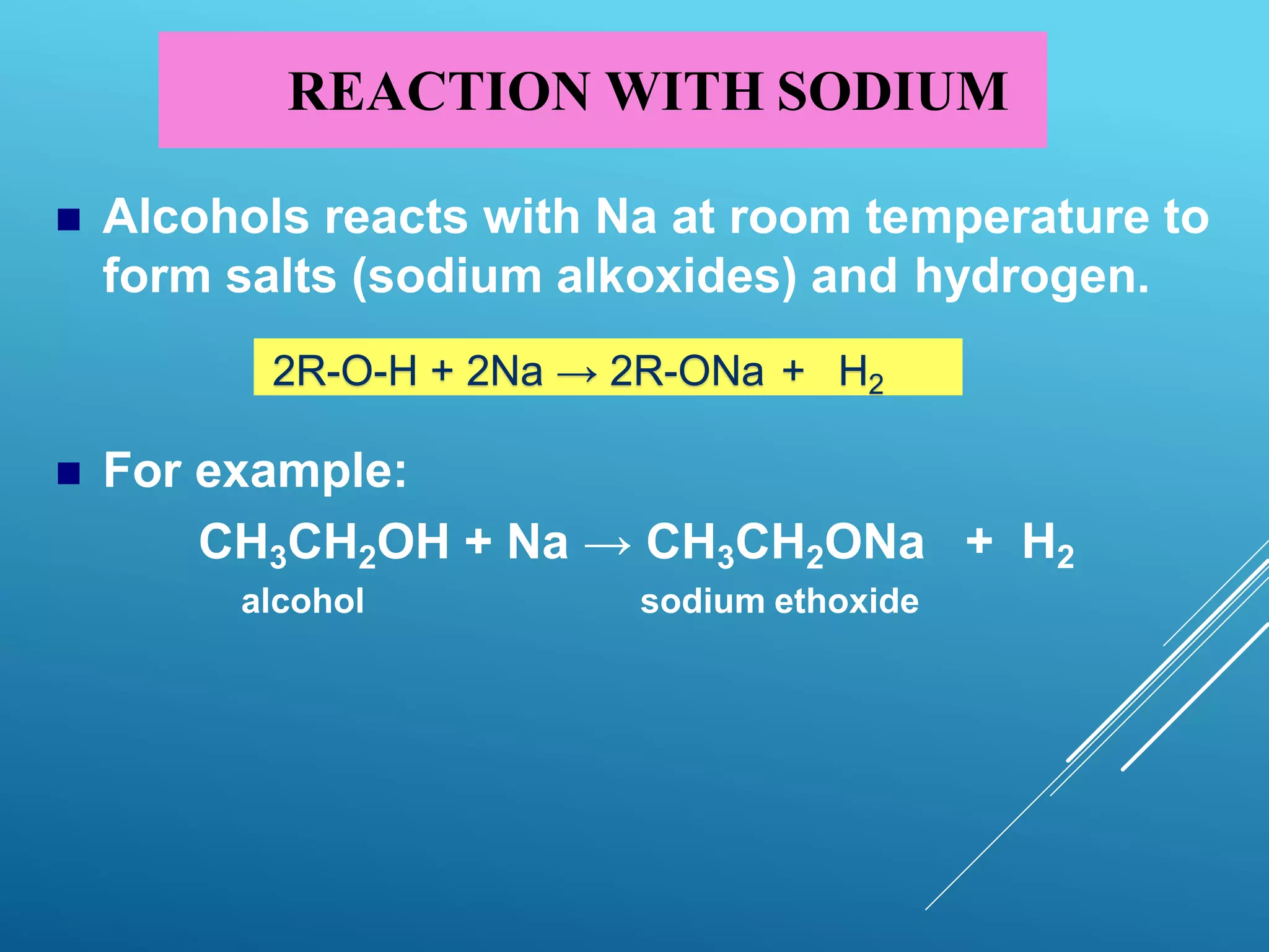 Reactions of alcohols | PPTX
