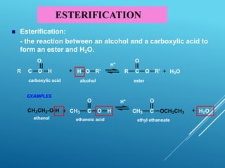 Reactions of alcohols | PPTX