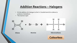 Reactions of alkenes | PPTX