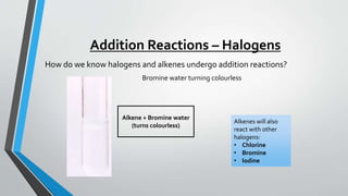 Reactions of alkenes | PPTX