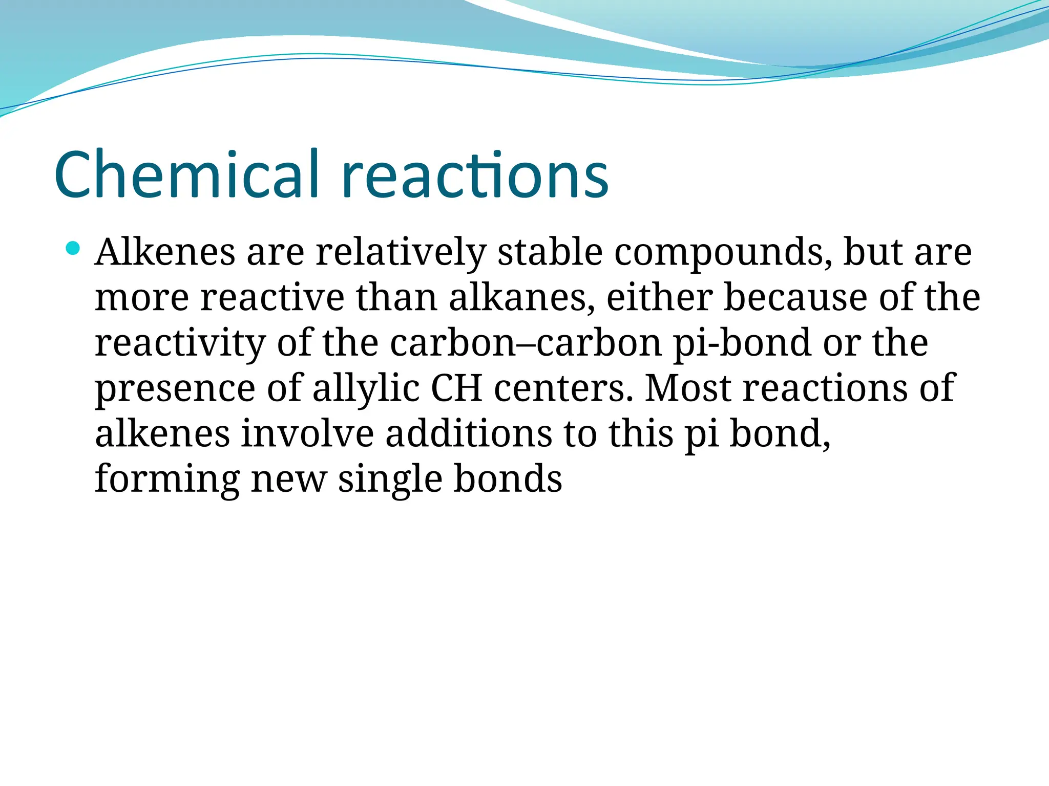 reactions of alkenes.pptx reaction to alkene | PPTX