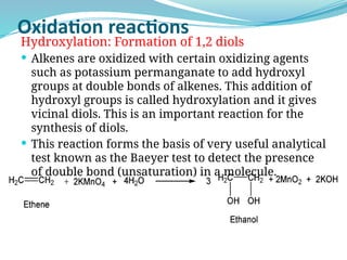 reactions of alkenes.pptx reaction to alkene | PPTX