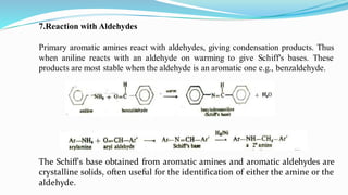 Reactions of aromatic amines | PDF