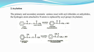 Reactions of aromatic amines | PDF