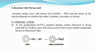 Reactions of aromatic amines | PDF