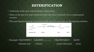 Reactions of carboxylic acids | PPTX