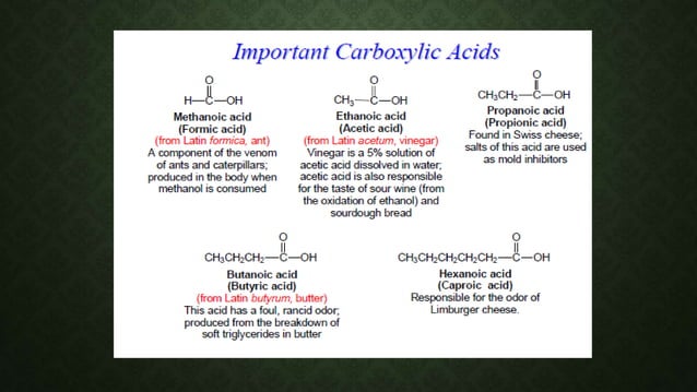 Reactions of carboxylic acids | PPTX | Chemistry | Science