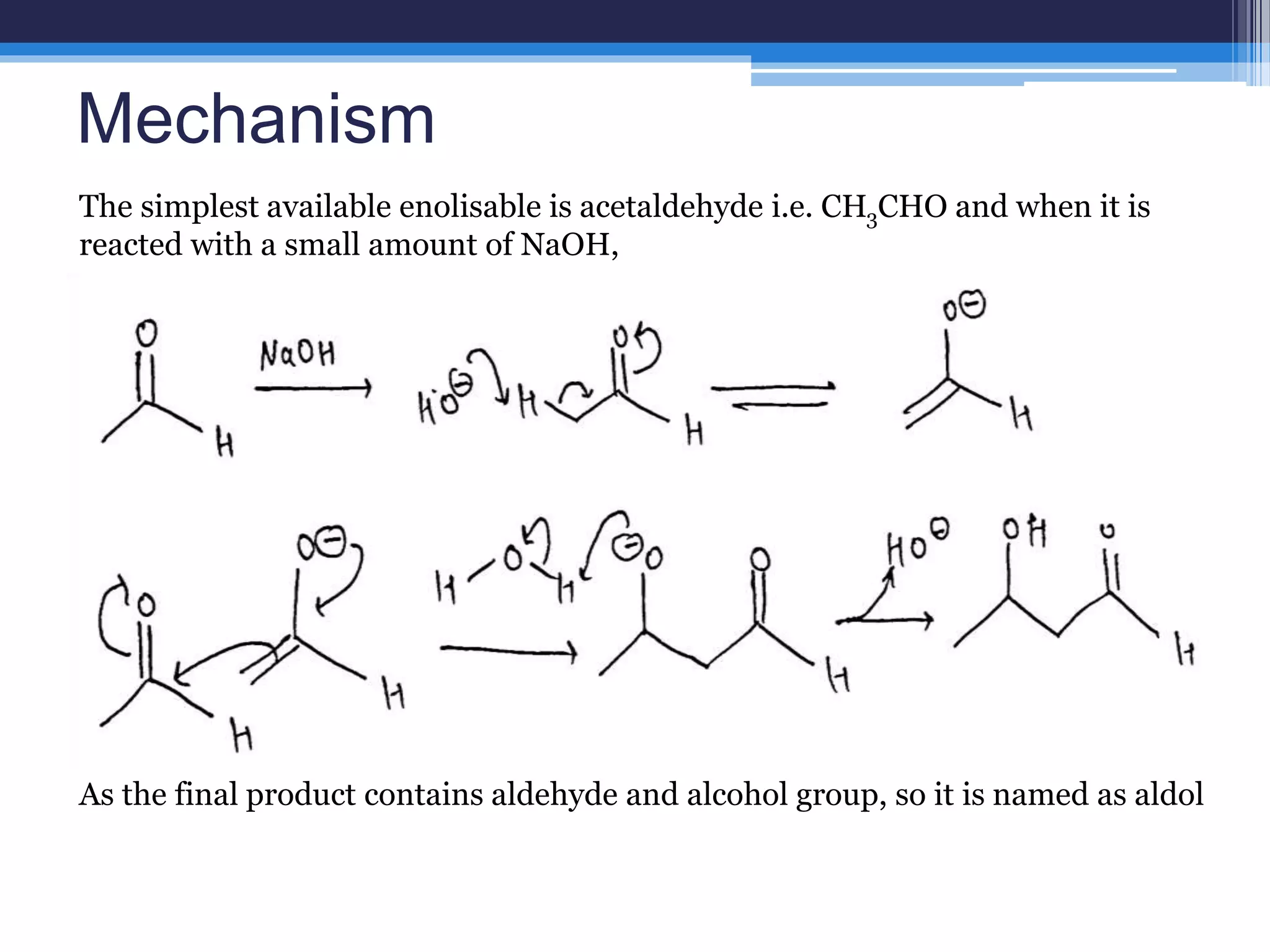 Reactions of enolates with carbonyl compounds | PPTX