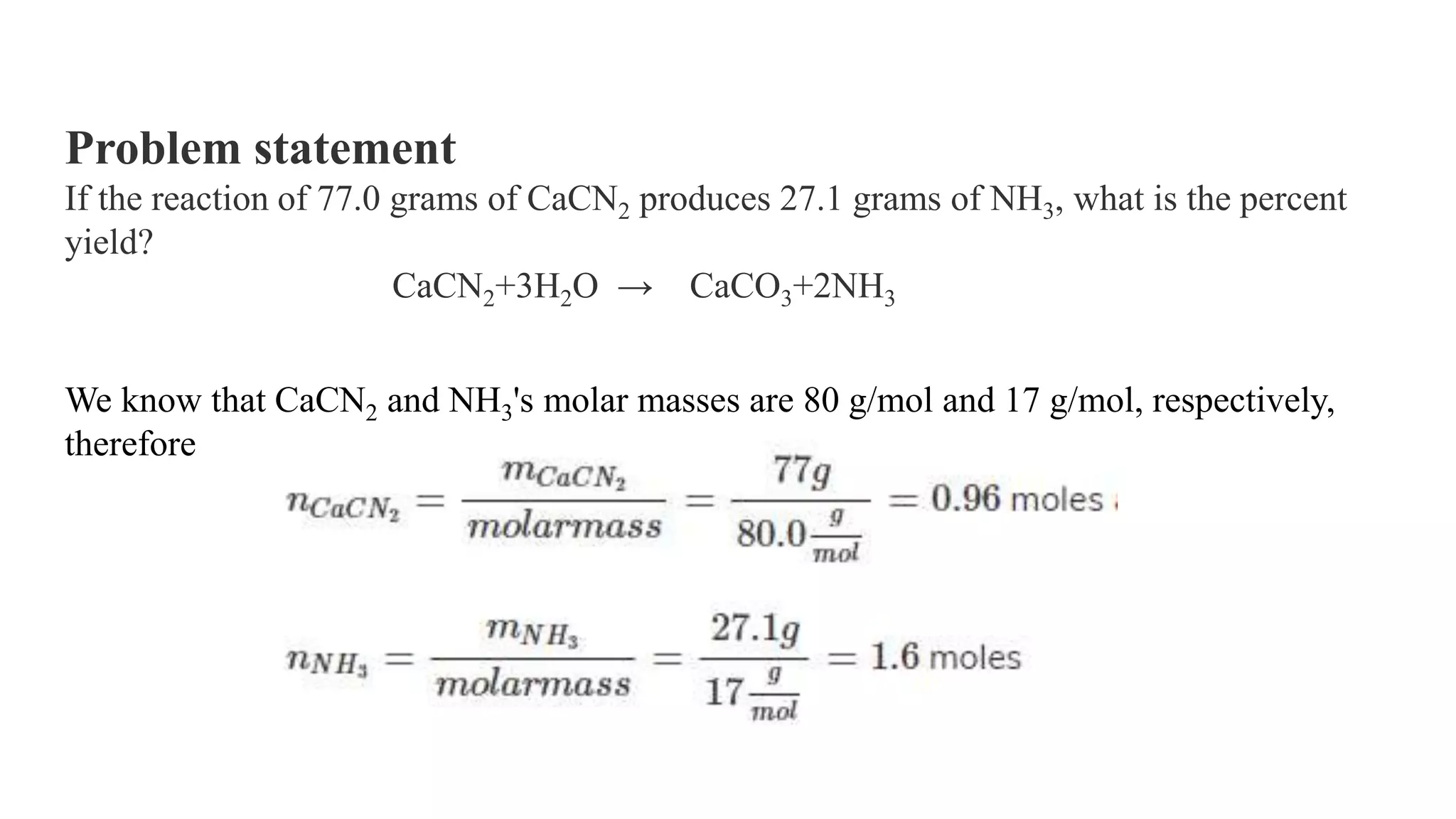 Chemical Reaction Stoichiometry | PPTX