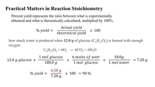 Chemical Reaction Stoichiometry | PPTX | Chemistry | Science
