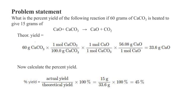 Chemical Reaction Stoichiometry | PPT