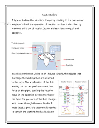 Reaction turbine | DOCX