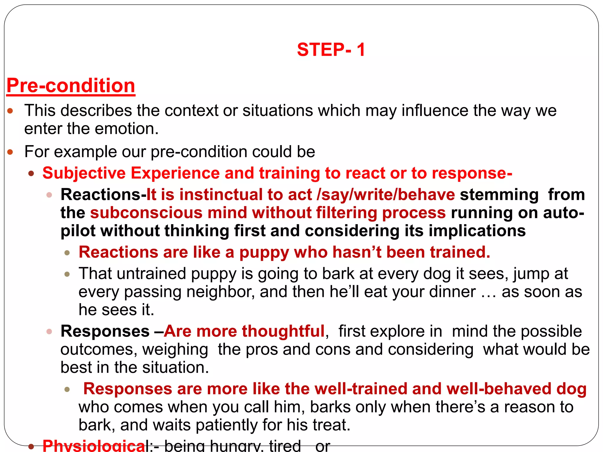 Reaction vs response 1 | PPTX