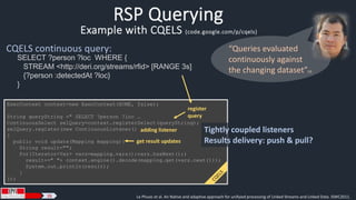 RDF Stream Processing: Let's React | PPT