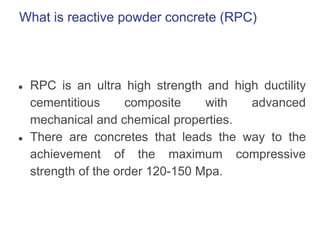 Reactive powder-concrete | PPTX