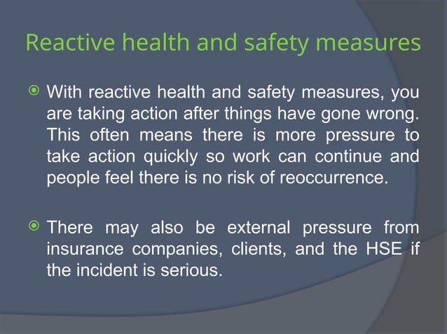 reactive proactive methods FOR INDUSTRIAL SAFETY | PPTX