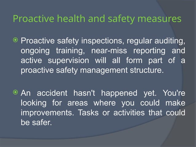 reactive proactive methods FOR INDUSTRIAL SAFETY | PPTX