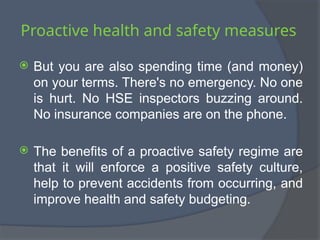 reactive proactive methods FOR INDUSTRIAL SAFETY | PPTX