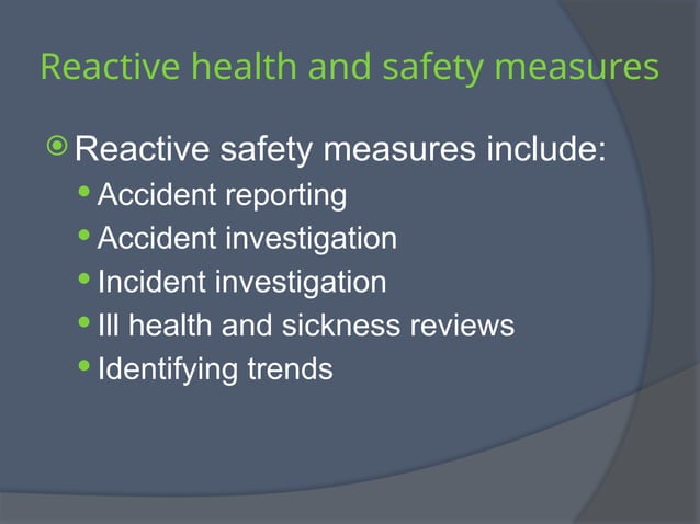 reactive proactive methods FOR INDUSTRIAL SAFETY | PPTX