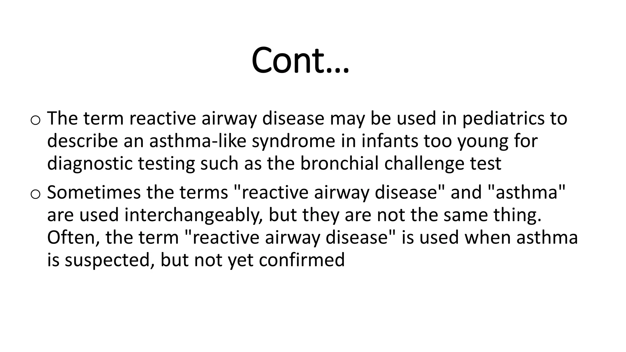 Reactive airway disease | PDF
