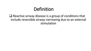 Reactive airway disease | PDF
