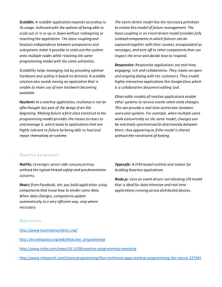 Reactive applications | PDF