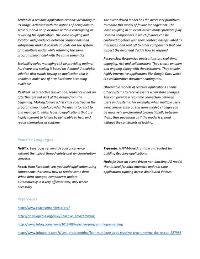 Reactive applications | PDF