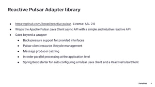 Reactive Applications with Apache Pulsar and Spring Boot | PDF