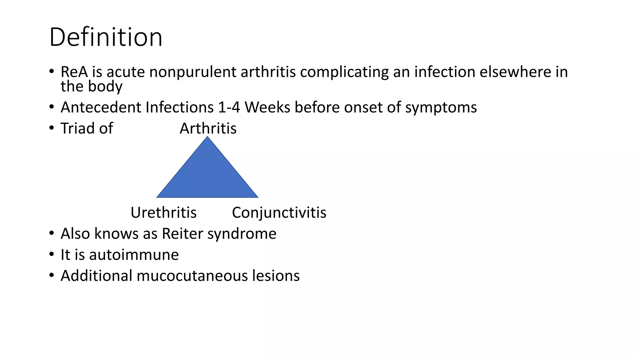 Reactive arthritis | PPTX