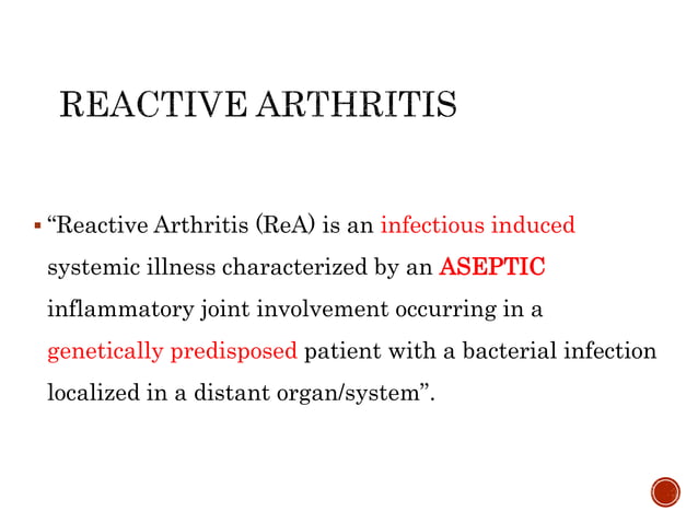 Reactive arthritis | PPT