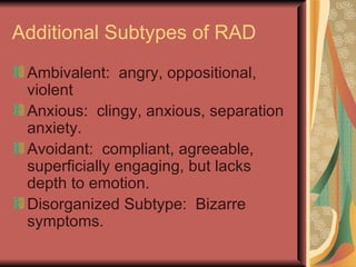 Reactive attachment disorder | PPT