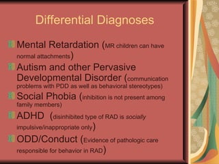 Reactive attachment disorder | PPT