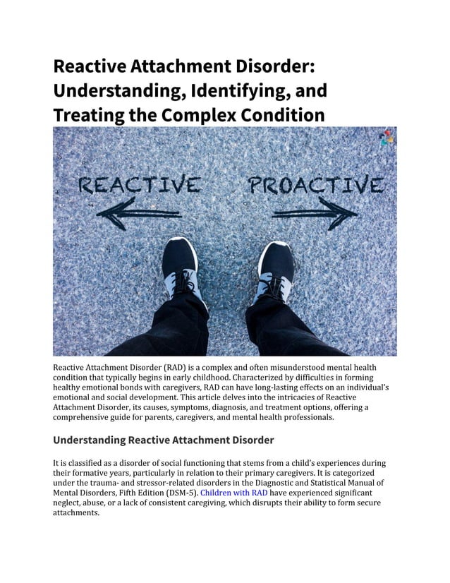 Reactive Attachment Disorder (RAD): Causes, Symptoms, Diagnosis, and ...