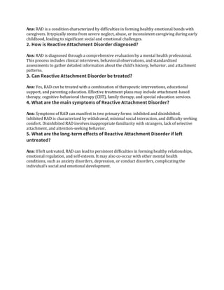 Reactive Attachment Disorder (RAD): Causes, Symptoms, Diagnosis, and ...