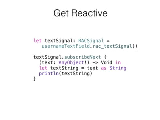 Reactive cocoa made Simple with Swift | PDF | Programming Languages | Computing
