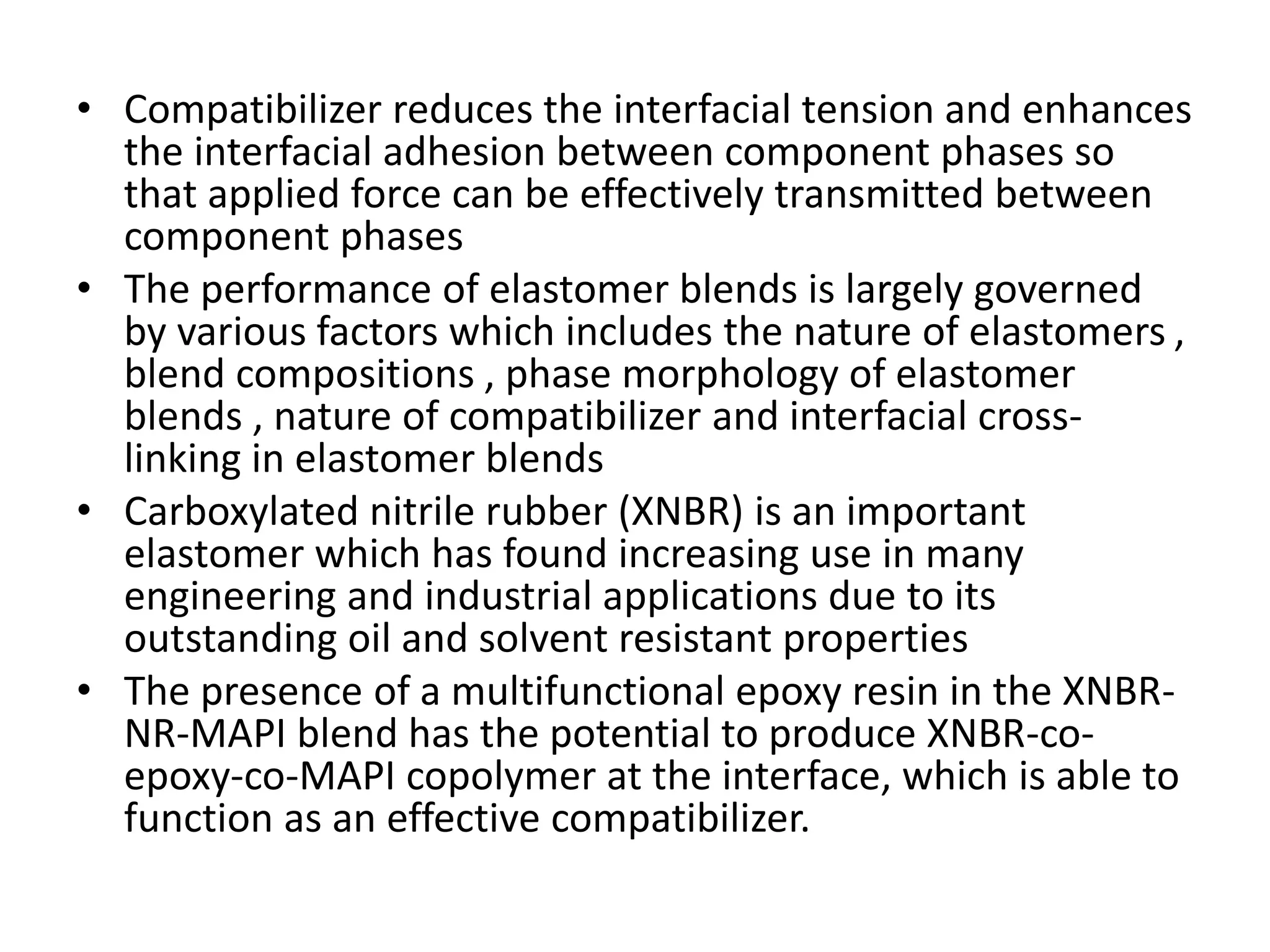 Reactive compatibilization of natural rubber (nr) vs Xnbr | PPTX