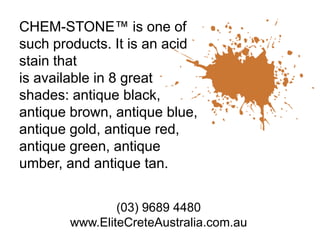 Reactive concrete stain elite crete system chem-stone™ [PPT] | PPTX ...