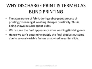 Printing-Reactive & Discharge print Presentation By Sukhvir Sabharwal ...